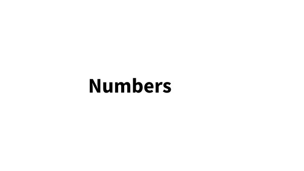 Numbers