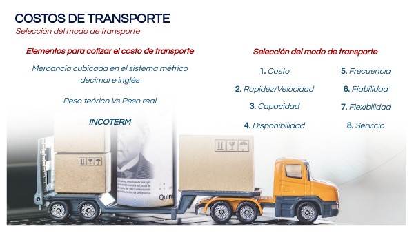 (DNM) Transporte logístico costos