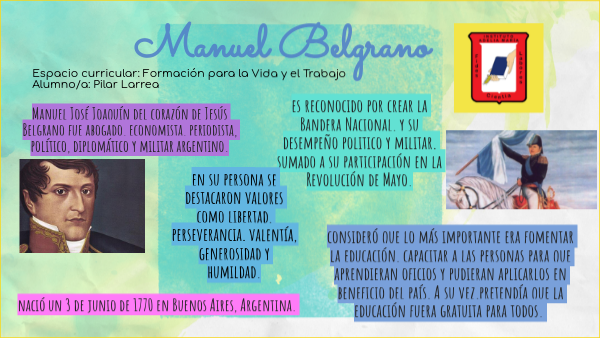 POSTER MANUEL BELGRANO