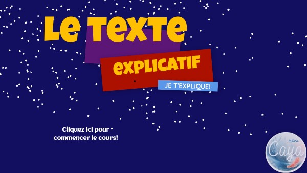 Le texte explicatif expliqué