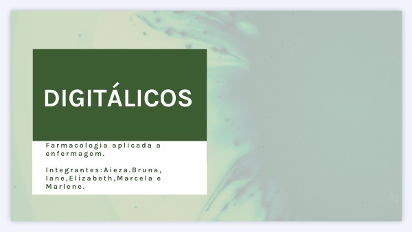 MEDICAMENTOS DIGITÁLICOS