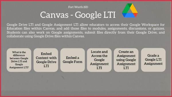 FWISD Canvas - Google LTI