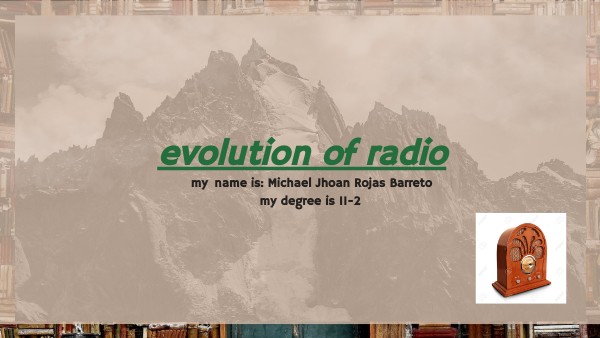 evolution of radio