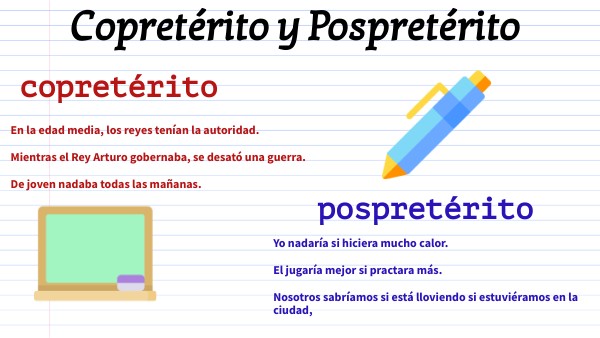 copretérito y pospretérito