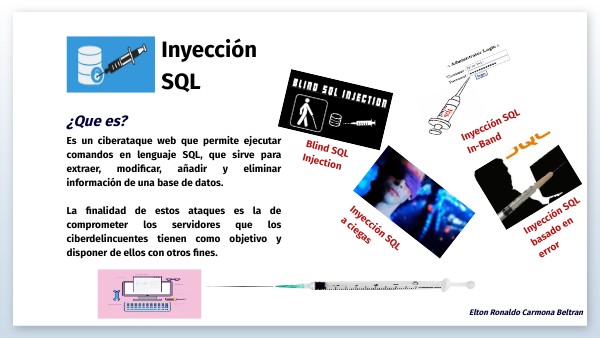 Tipos de inyección SQL Tipos de inyección SQL