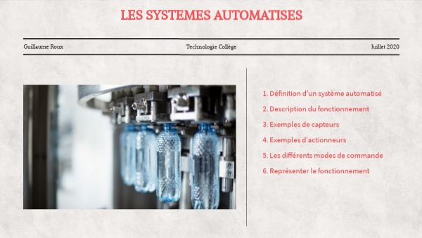 Les systèmes automatisés