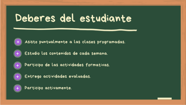 Deberes del estudiante