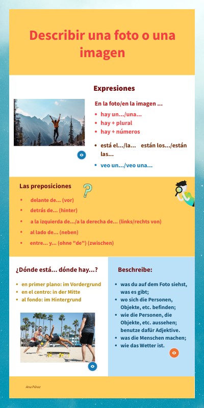 Descripción de fotos o imágenes