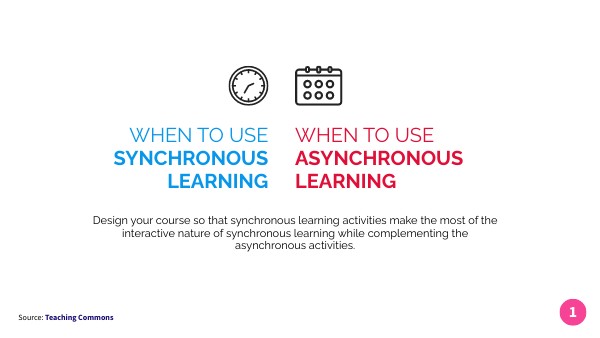 Synchronous & asynchronous techniques