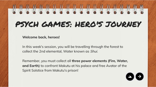 Psych Games: Session 6 Board game