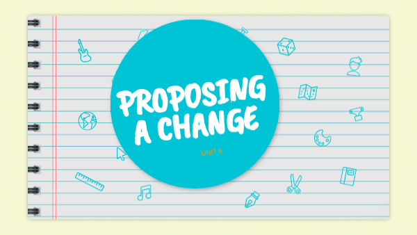 Proposing a change