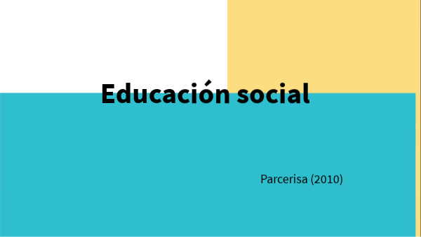EDUCACIÓN SOCIAL