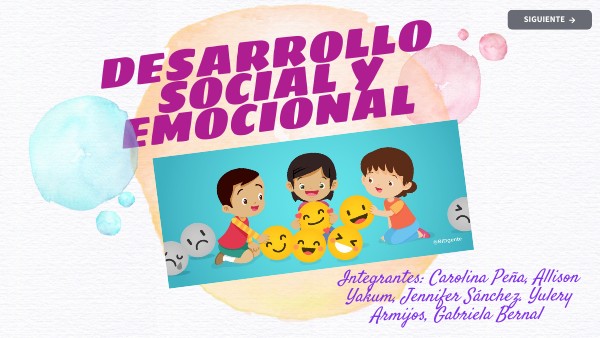 Desarrollo social y emocional