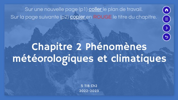 5 T1B Phénomènes météorologiques et climatiques
