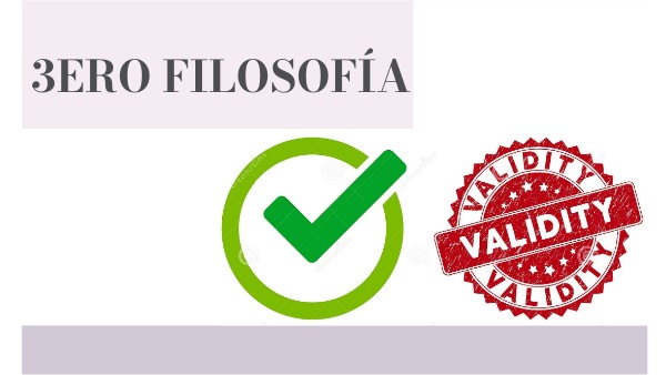 VALIDEZ 3ero Filosofía