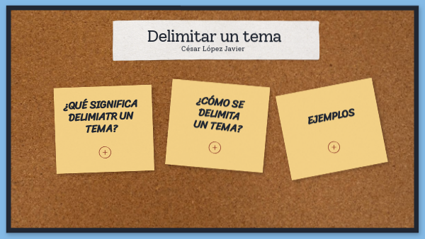 Delimitar un tema
