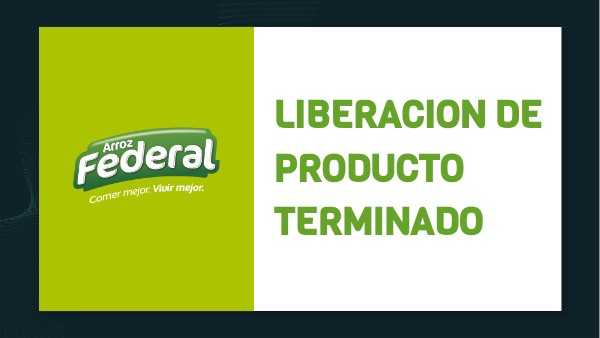 Liberación de producto terminado