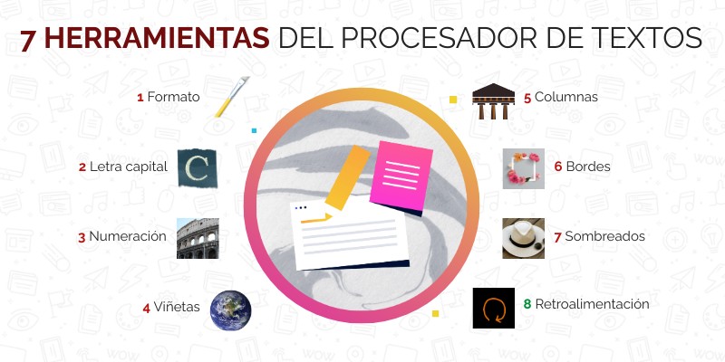 7 HERRAMIENTAS DEL PROCESADOR DE TEXTOS