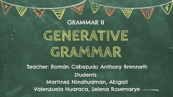 GENERATIVE GRAMMAR