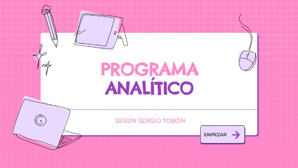 PROGRAMA ANALÍTICO