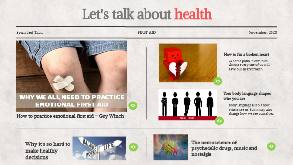 Talking about health