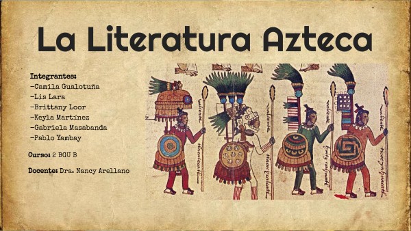 Aztecas literatura