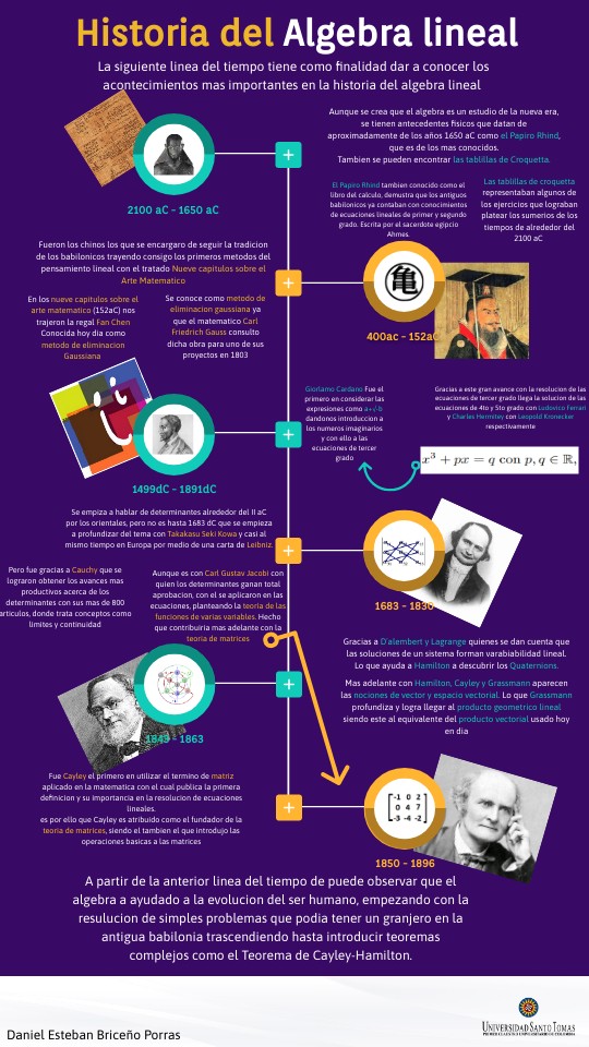 Historia del Algebra Lineal por Daniel Esteban Briceño Porras