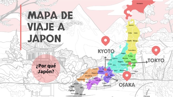 Mapa Viaje a Japón