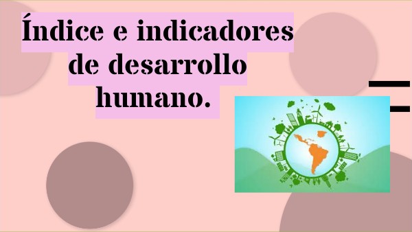 Índice de desarrollo Humano