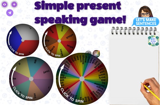 Simple present speaking game by Veronica Quincompoix on Genially