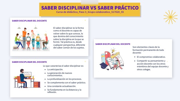 SABER DISCIPLINAR DEL DOCENTE VS SABER PRÁCTICO DEL DOCENTE