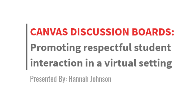 Canvas Discussion Boards