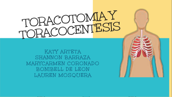Toracocentesis- toracotomia