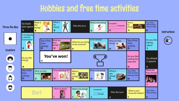 Hobbies and free time activities board game