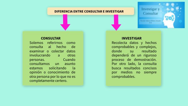 DIFERENCIA ENTRE CONSULTAR E INVESTIGAR