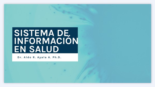 SISTEMA DE INFORMACION EN SALUD
