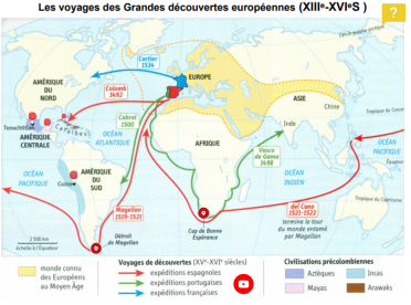 Carte interactive "Les Grandes Découvertes"