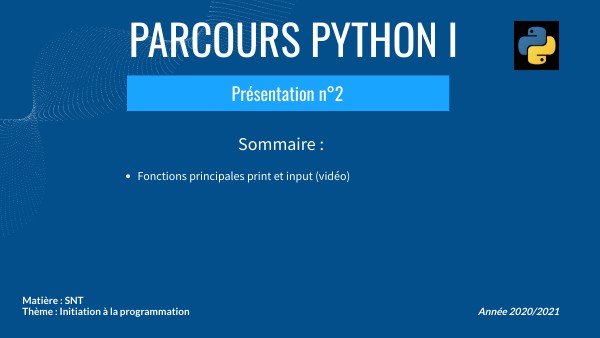 Copie - Présentation SNT python n°2