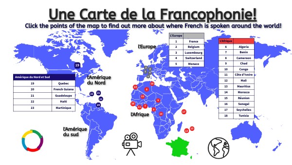 Une Carte Interactive de la Francophonie!