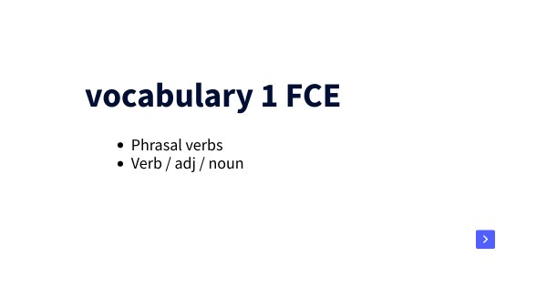 review vocabulary FCE