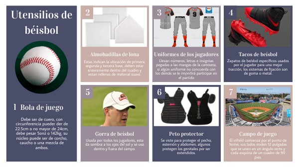 Utensilios para el béisbol