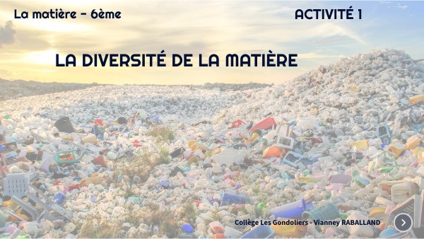 6ème - DIVERSITE DE LA MATIERE