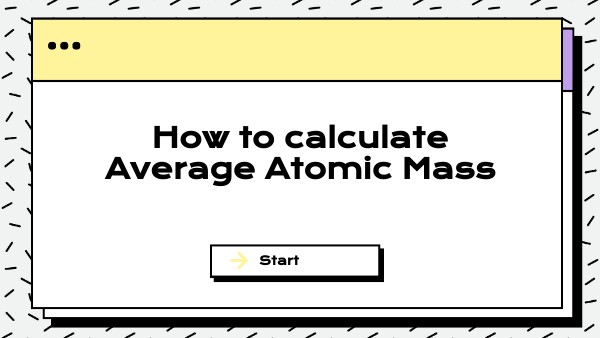 How to solve Average Atomic Mass