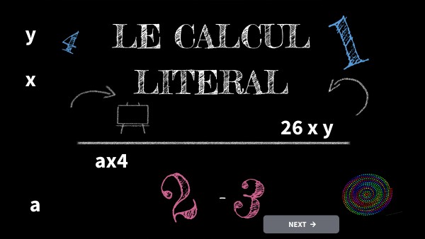le calcul littéral (exemple )