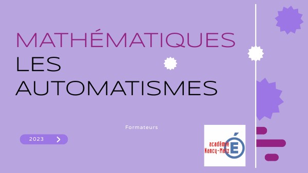 Les automatismes au collège