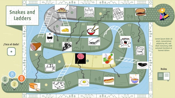 FOOD- SNAKES AND LADDERS