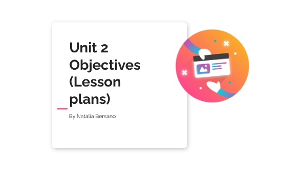 Lesson plans-objectives