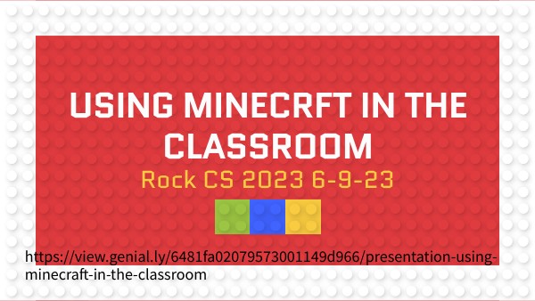Using Minecraft in the classroom