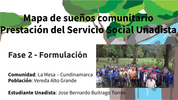 Mapa de sueños comunitario Vereda Alto Grande