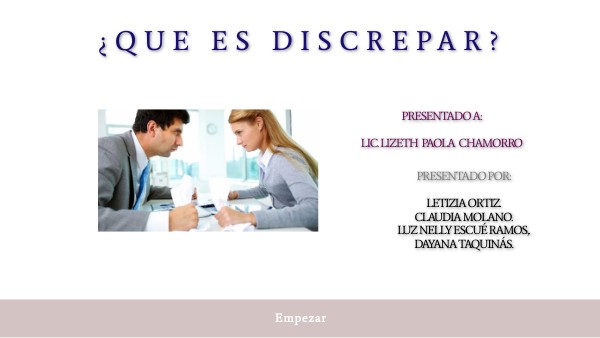 ¿QUE ES DISCREPAR?